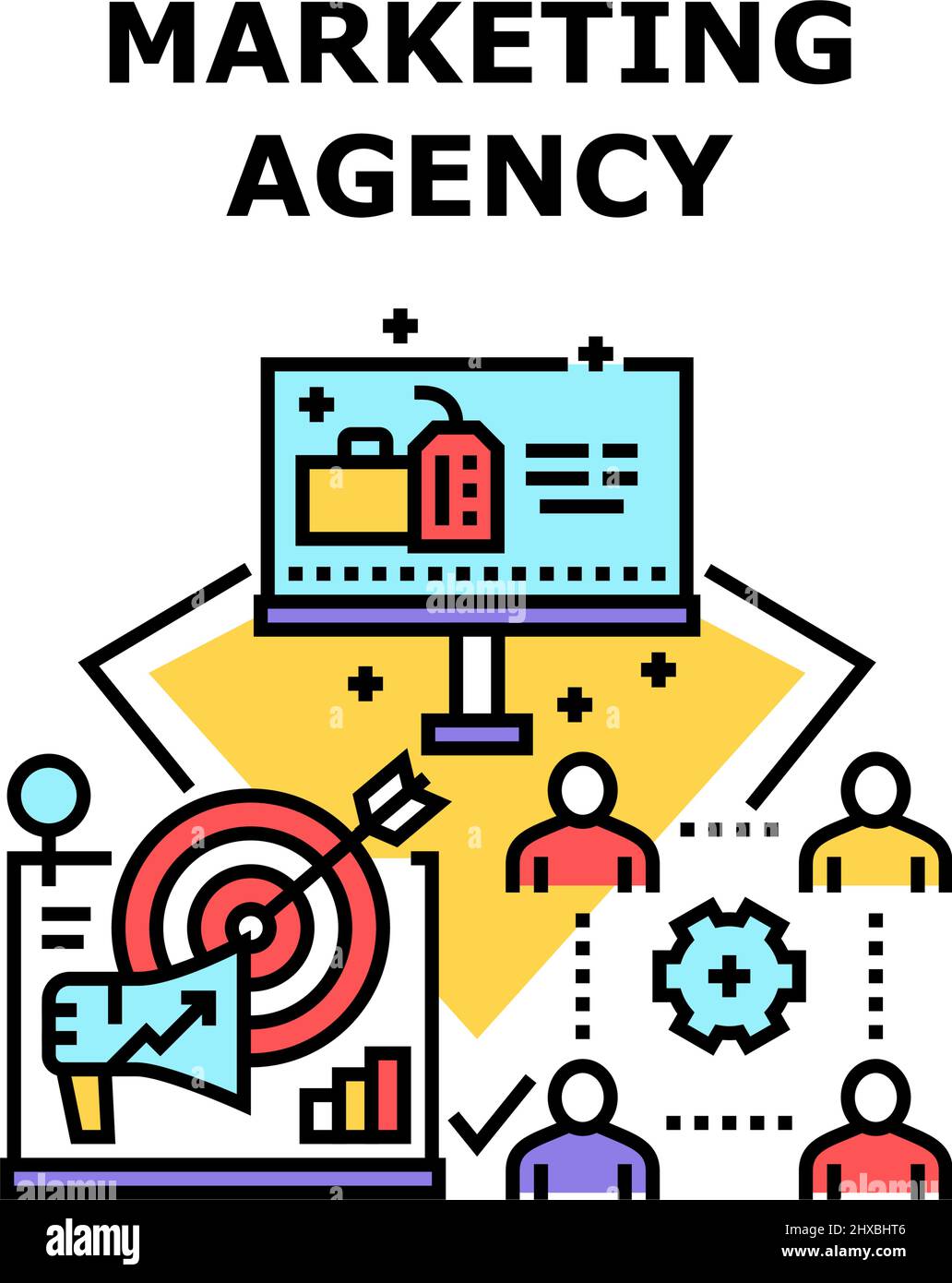 Marketing Agency Vector Concept Color Illustration Stock Vector Image ... Marketing Agency Vector Concept Color Illustration Stock Vector Image ...