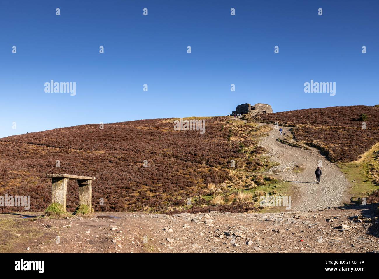 Jubilee Tower on Moel Famau in the Clwydian Range, North Wales Stock ...