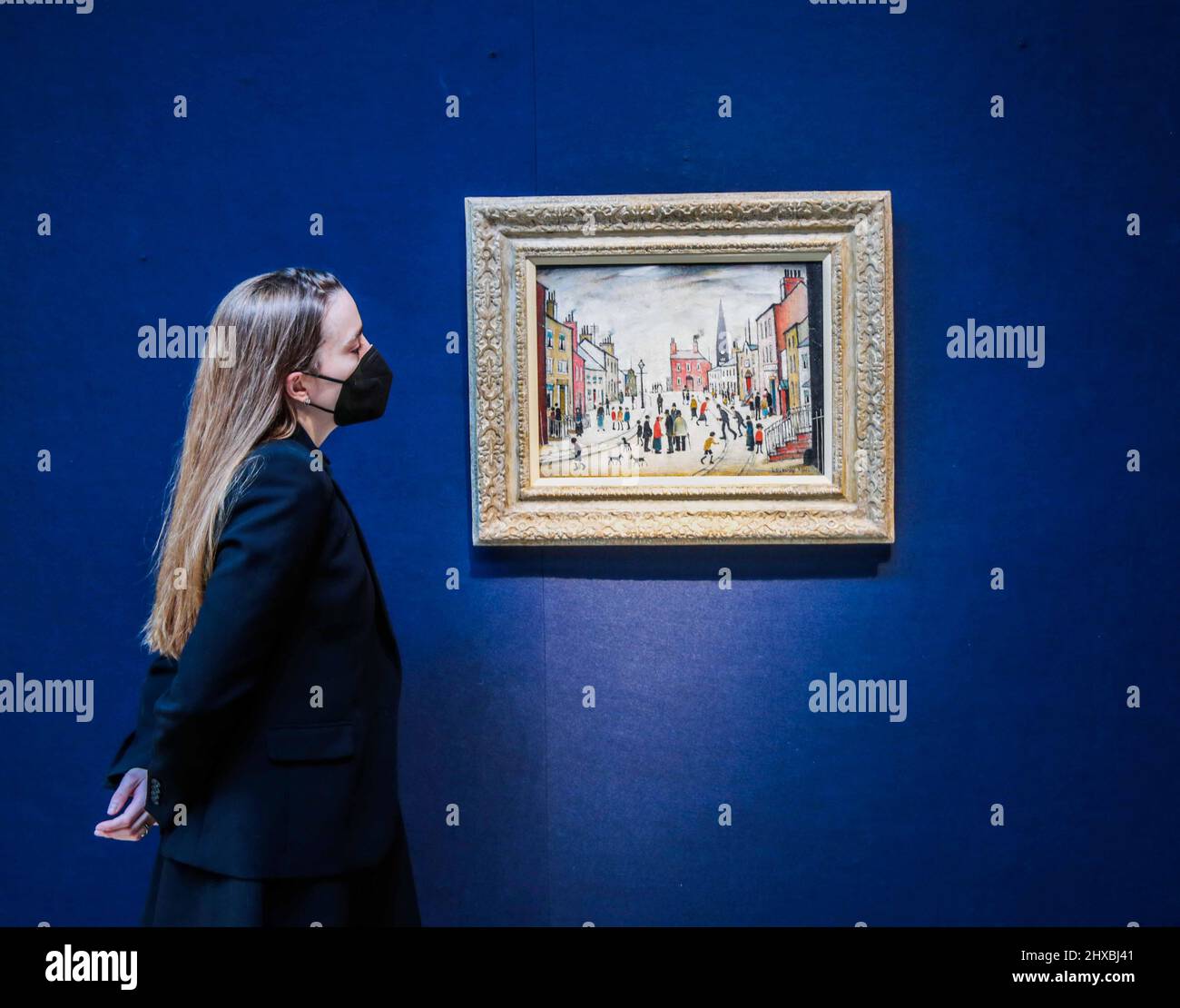 London UK 11 March 2022 L S Lowry's The Village Street (1935) Est £ ...