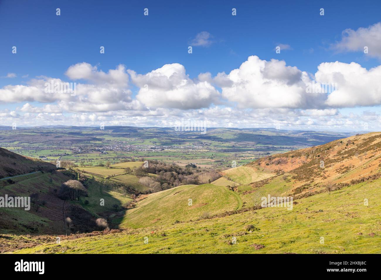 The market town of Ruthin in the Vale of Clwyd, North Wales Stock Photo ...
