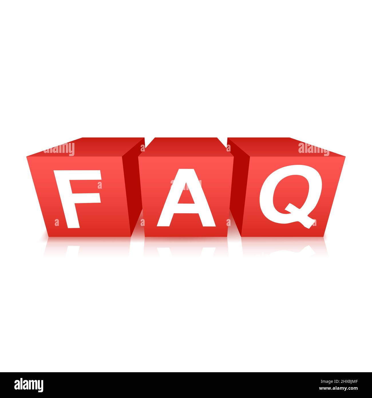 FAQ cubes illustration isolated on white background Stock Vector Image ...