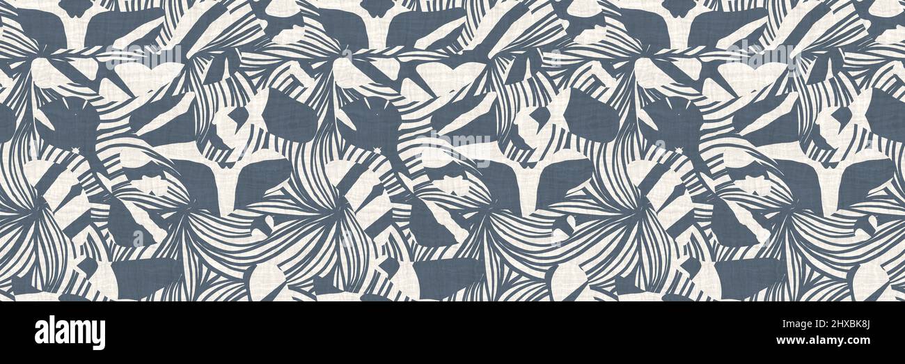 Seamless two tone hand drawn brushed effect pattern border swatch. High ...