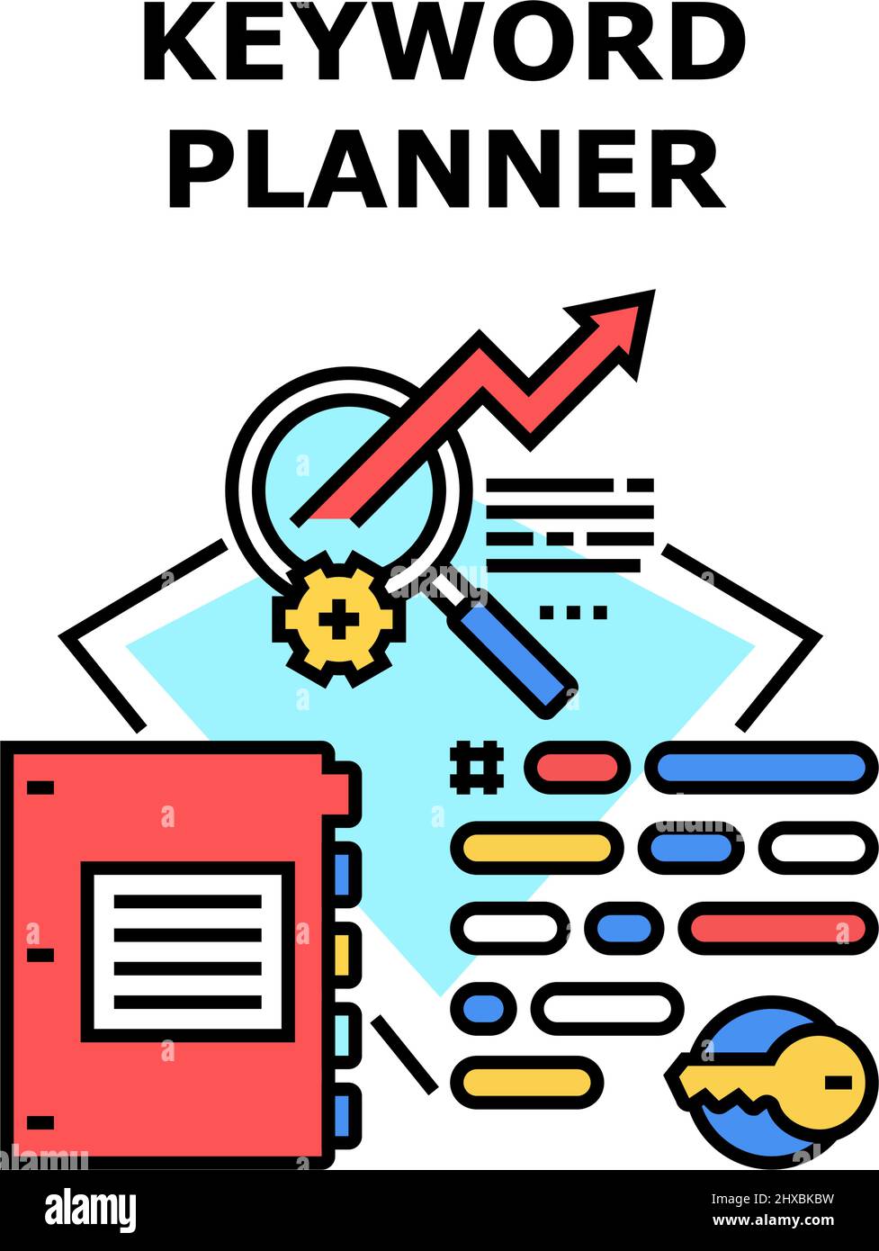 Keyword Planner Vector Concept Color Illustration Stock Vector Image ...