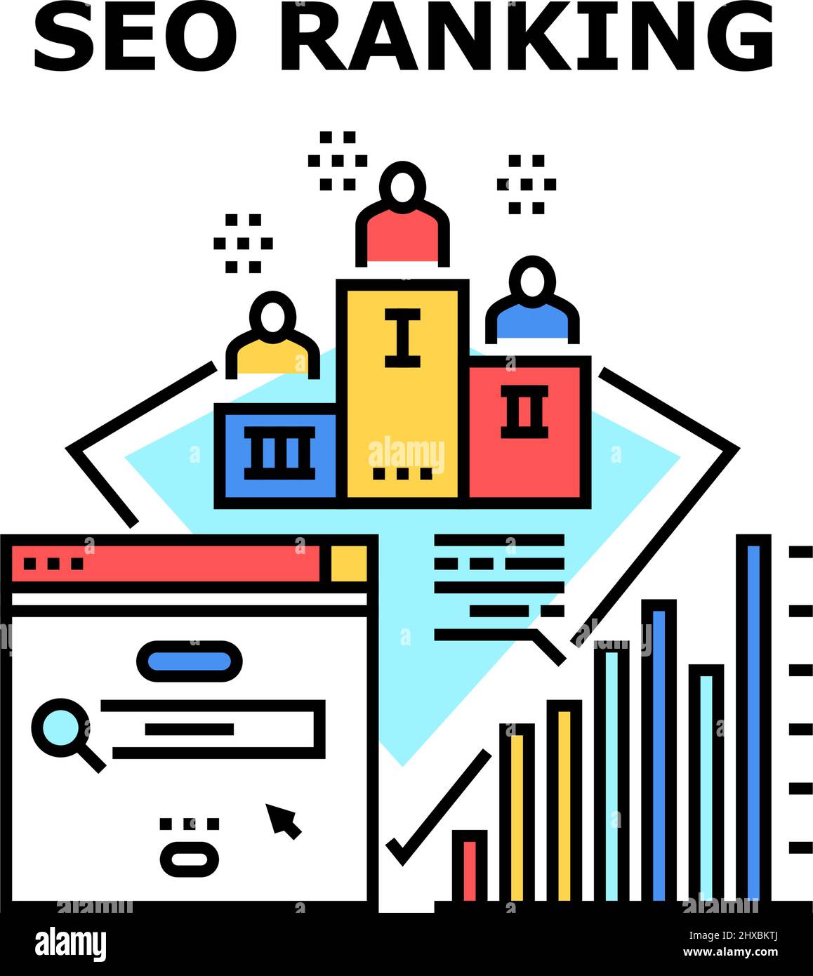 Seo Ranking Vector Concept Color Illustration Stock Vector Image & Art ...