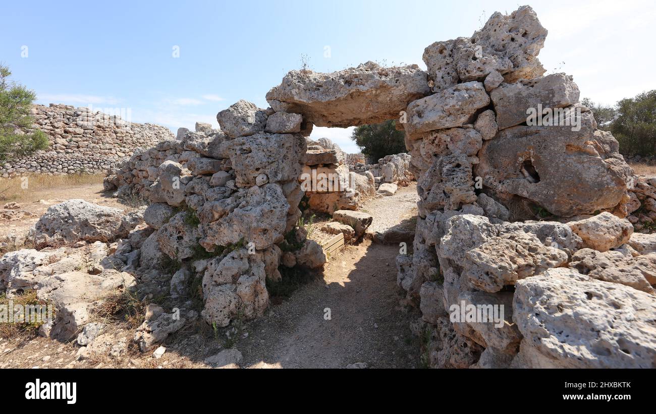 This photo was taken in Trepucó talayotic settlement, Menorca, Balearic ...