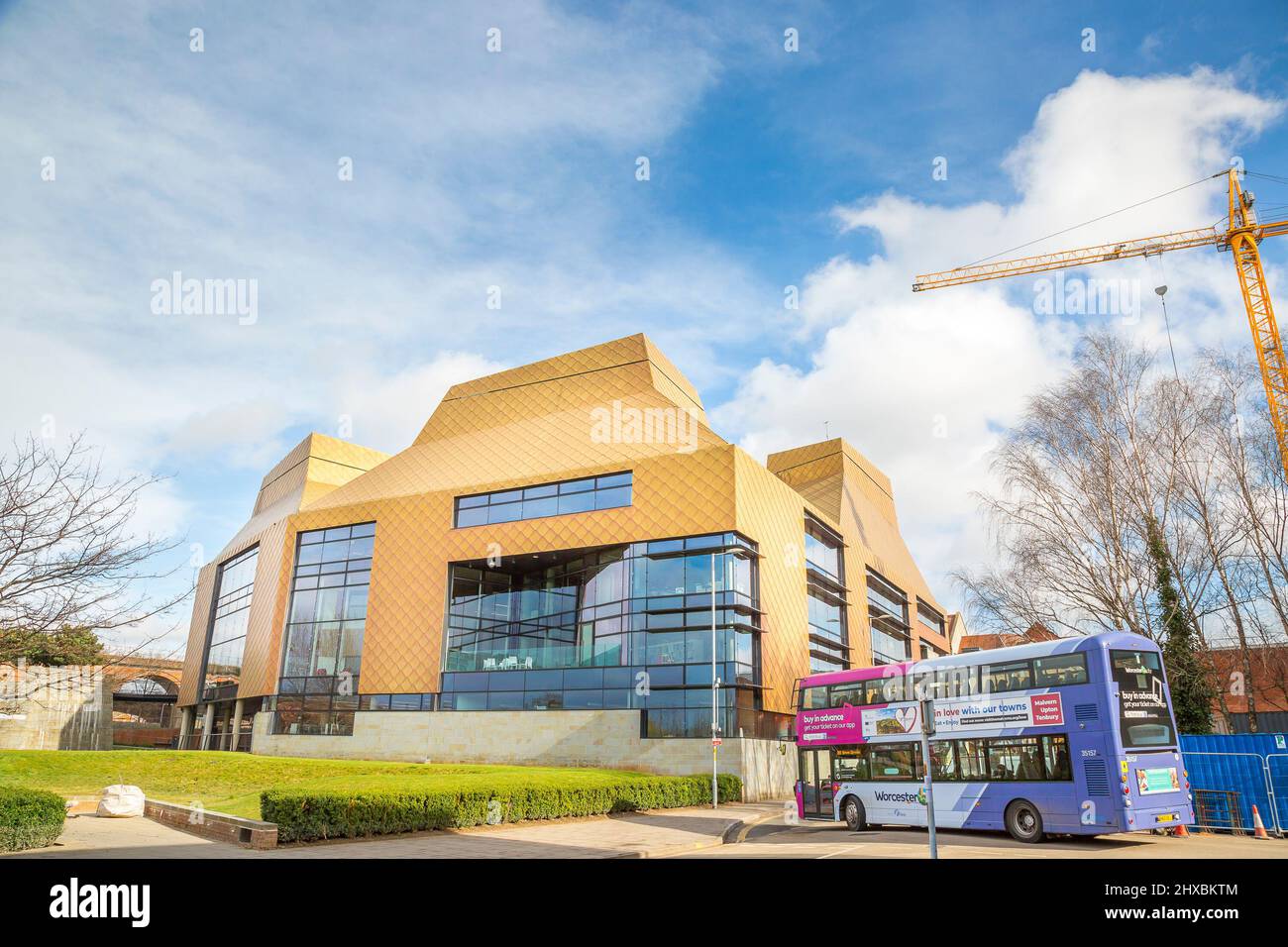 The Hive, a large golden building in Worcester, England (built by ...