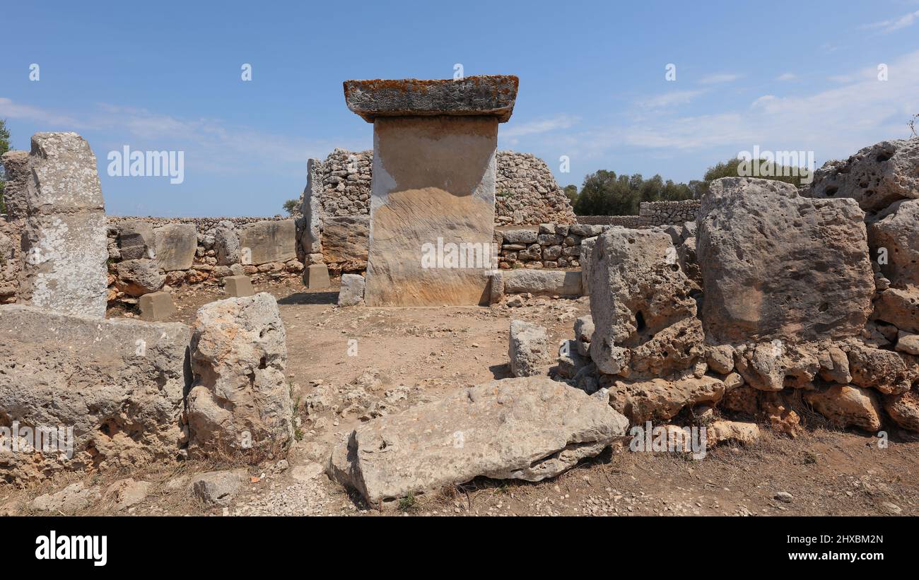 This photo was taken in Trepucó talayotic settlement, Menorca, Balearic ...