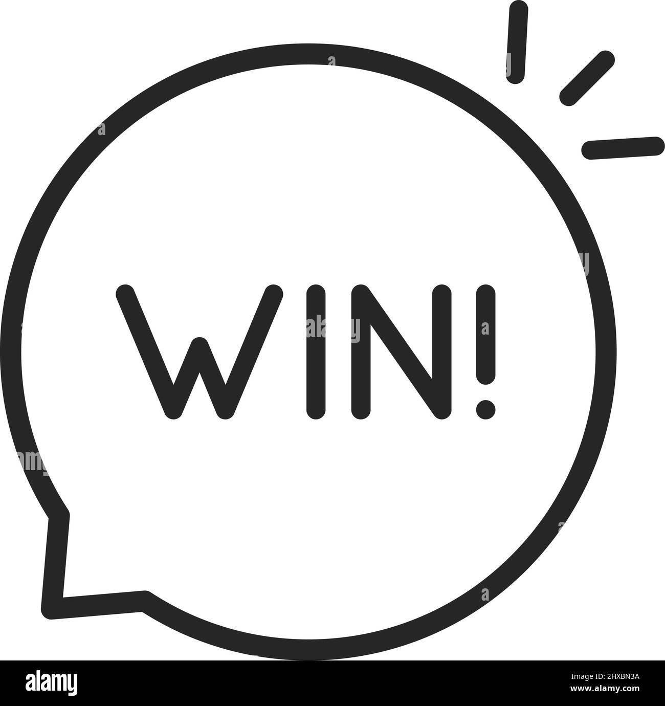 black simple thin line win logo Stock Vector Image & Art - Alamy