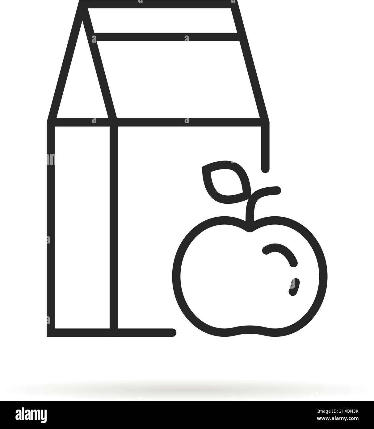 black linear school lunch icon Stock Vector Image & Art - Alamy