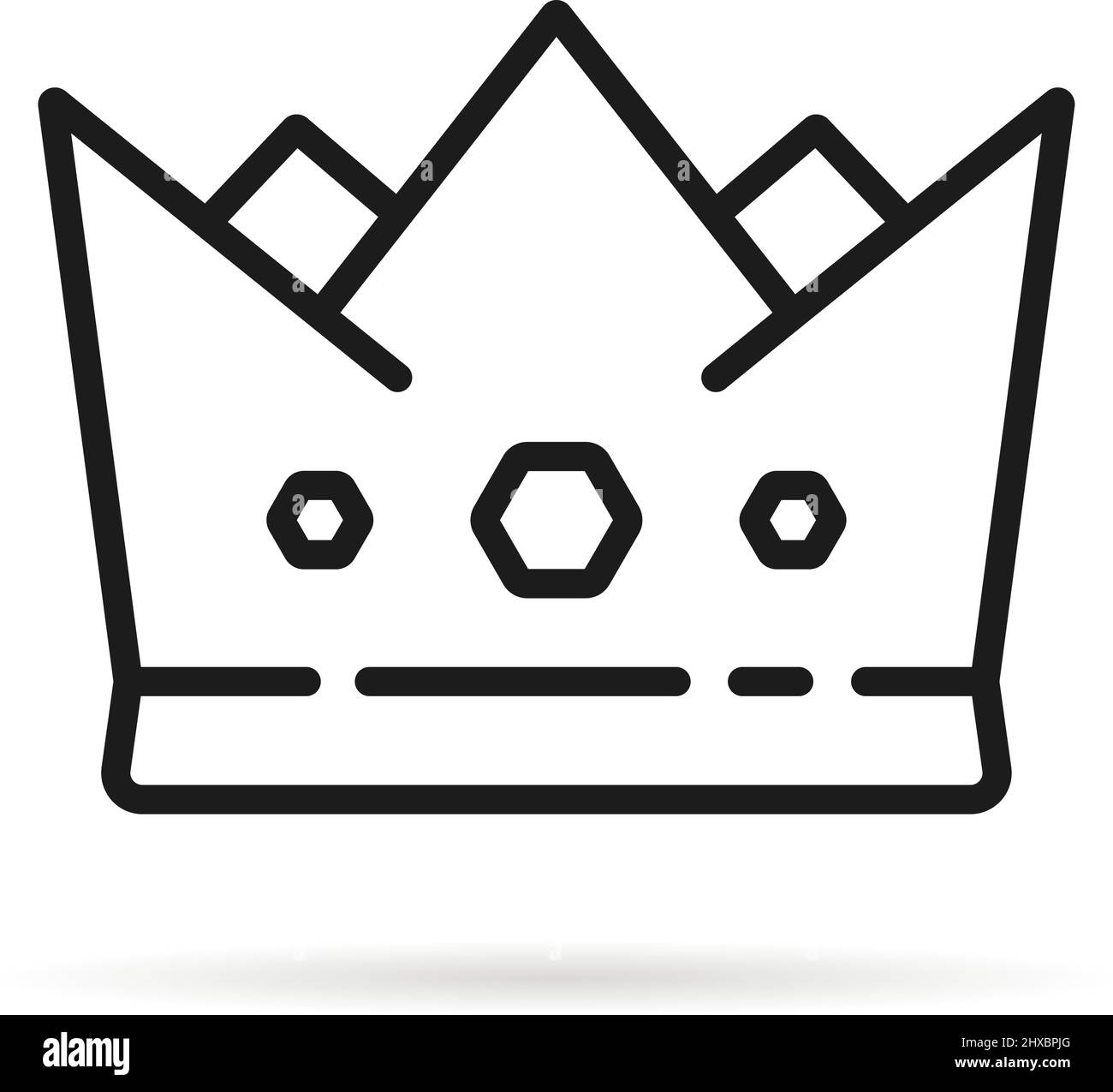 linear minimal crown icon with shadow Stock Vector Image & Art - Alamy