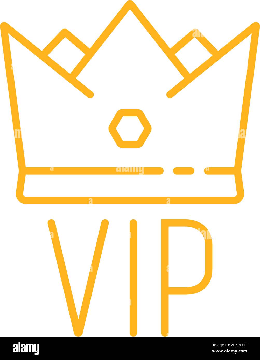 yellow thin line vip icon with crown Stock Vector Image & Art - Alamy