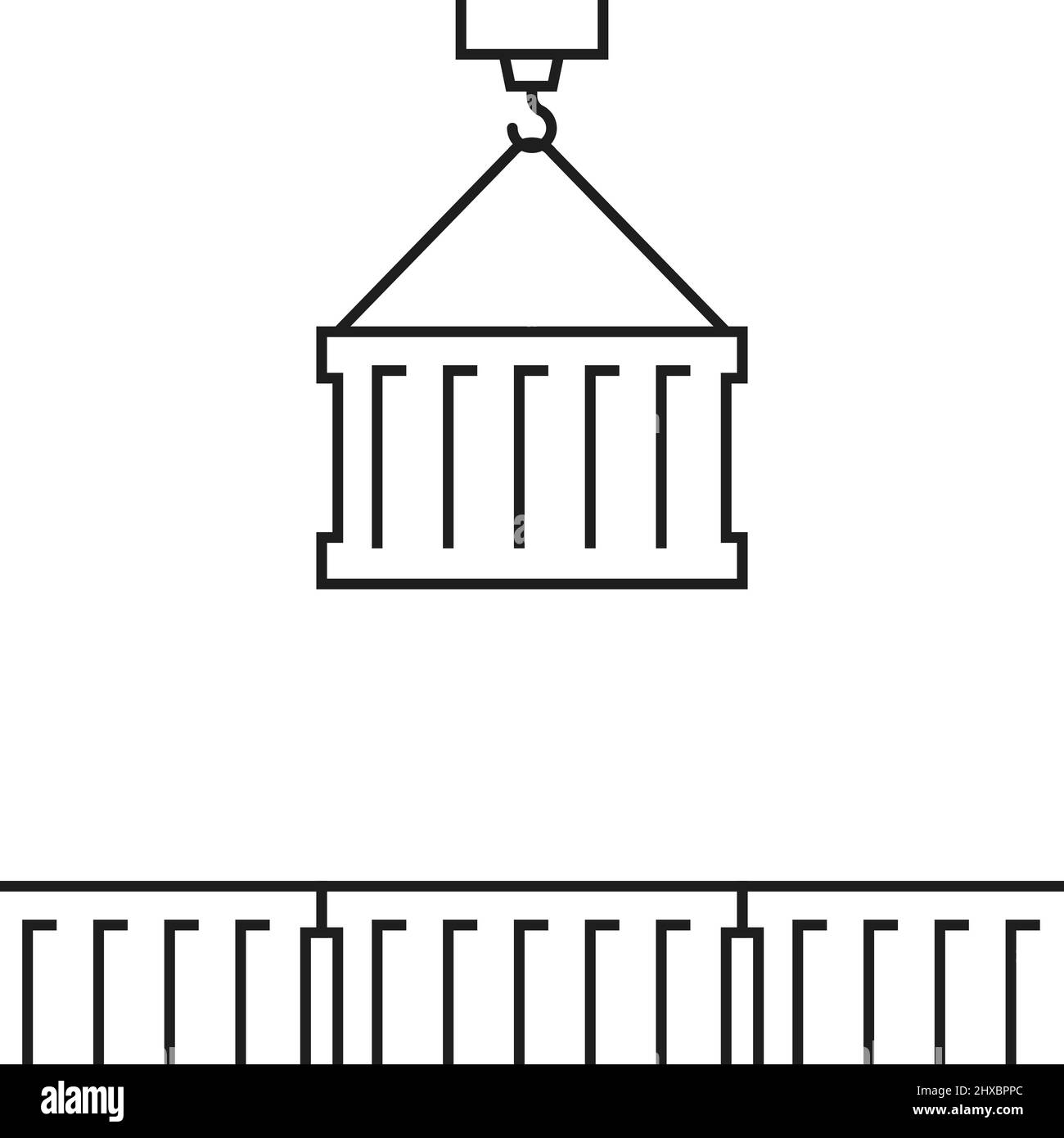 Side view shipping containers Cut Out Stock Images & Pictures - Alamy