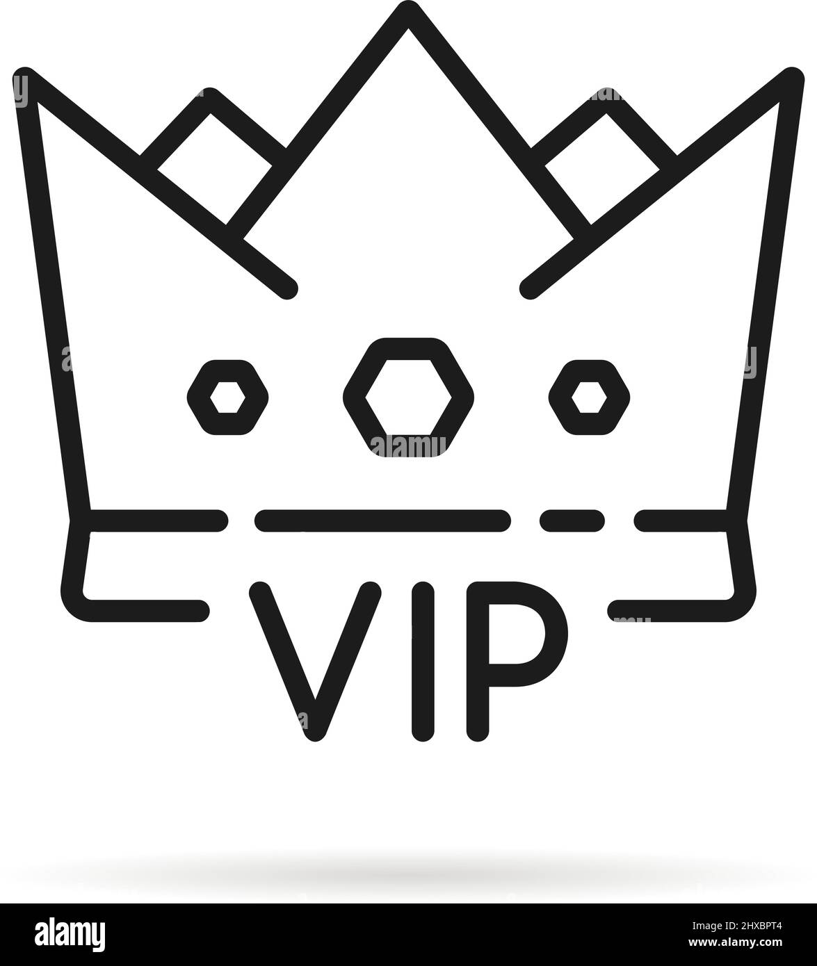 black thin line crown like vip icon Stock Vector Image & Art - Alamy