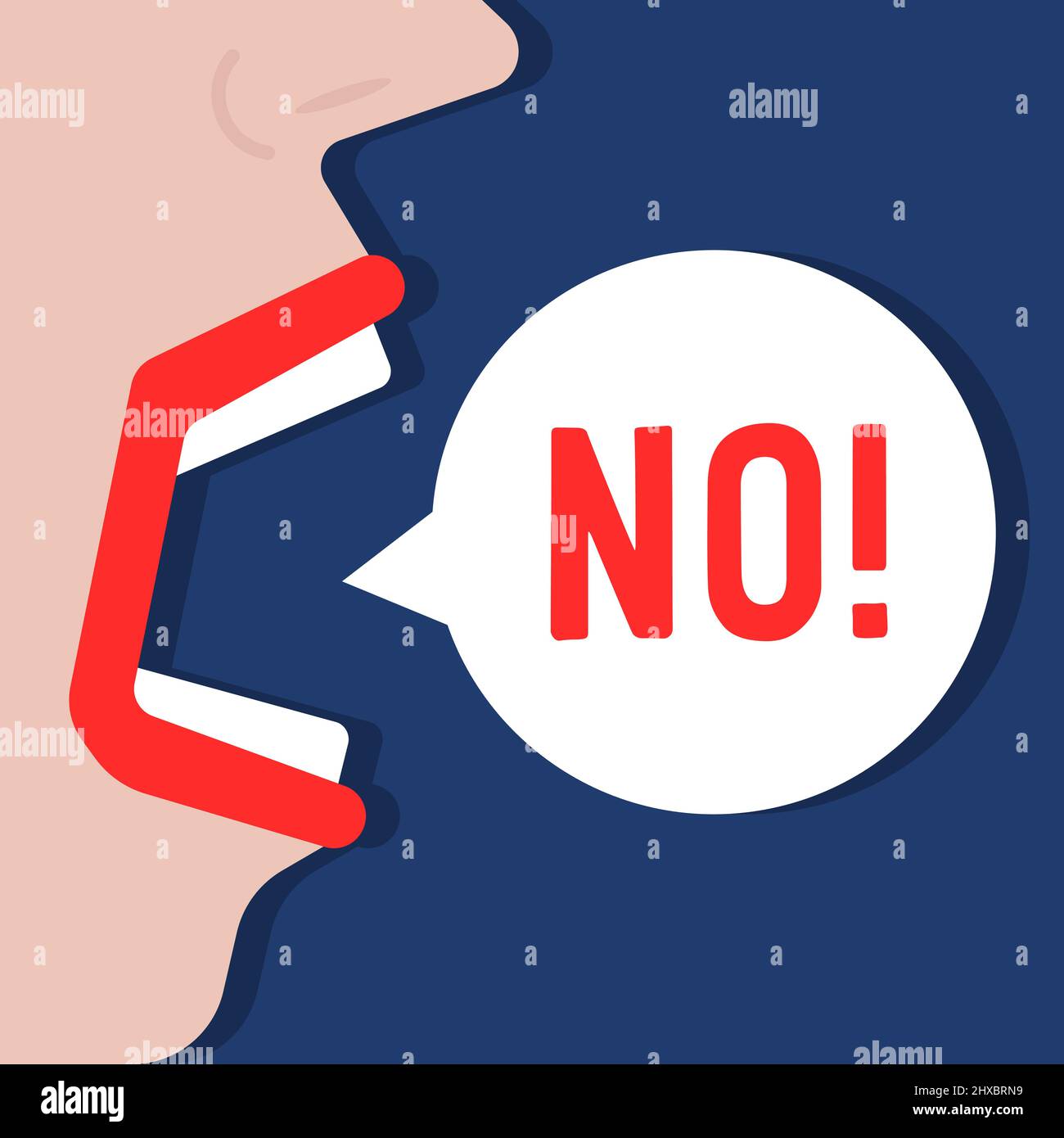 woman says no word like negation Stock Vector Image & Art - Alamy