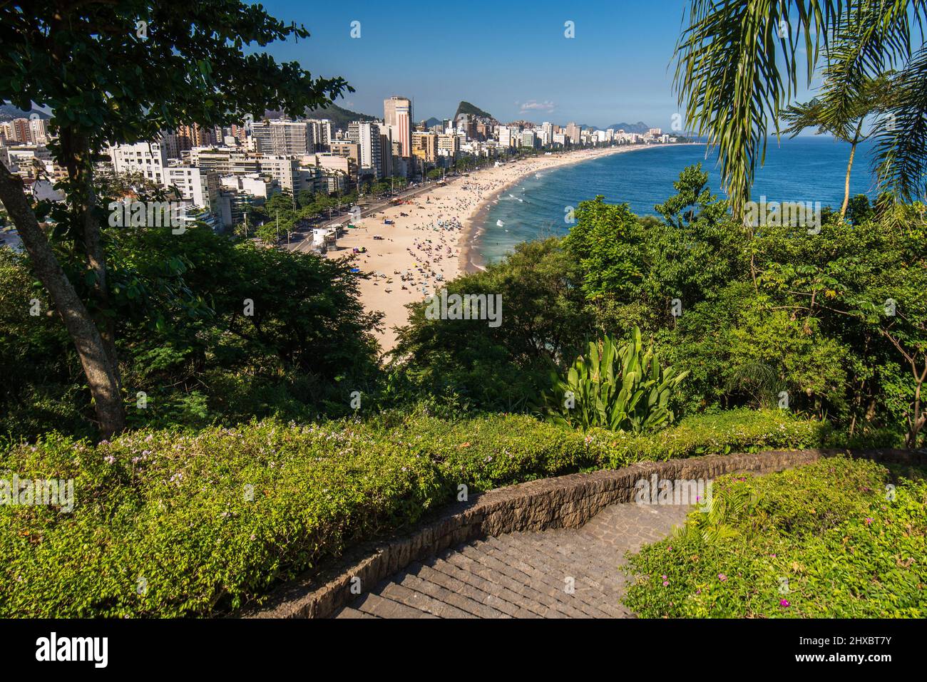 View of Ipanema Beach From the Two Brothers Park in Rio de Janeiro ...
