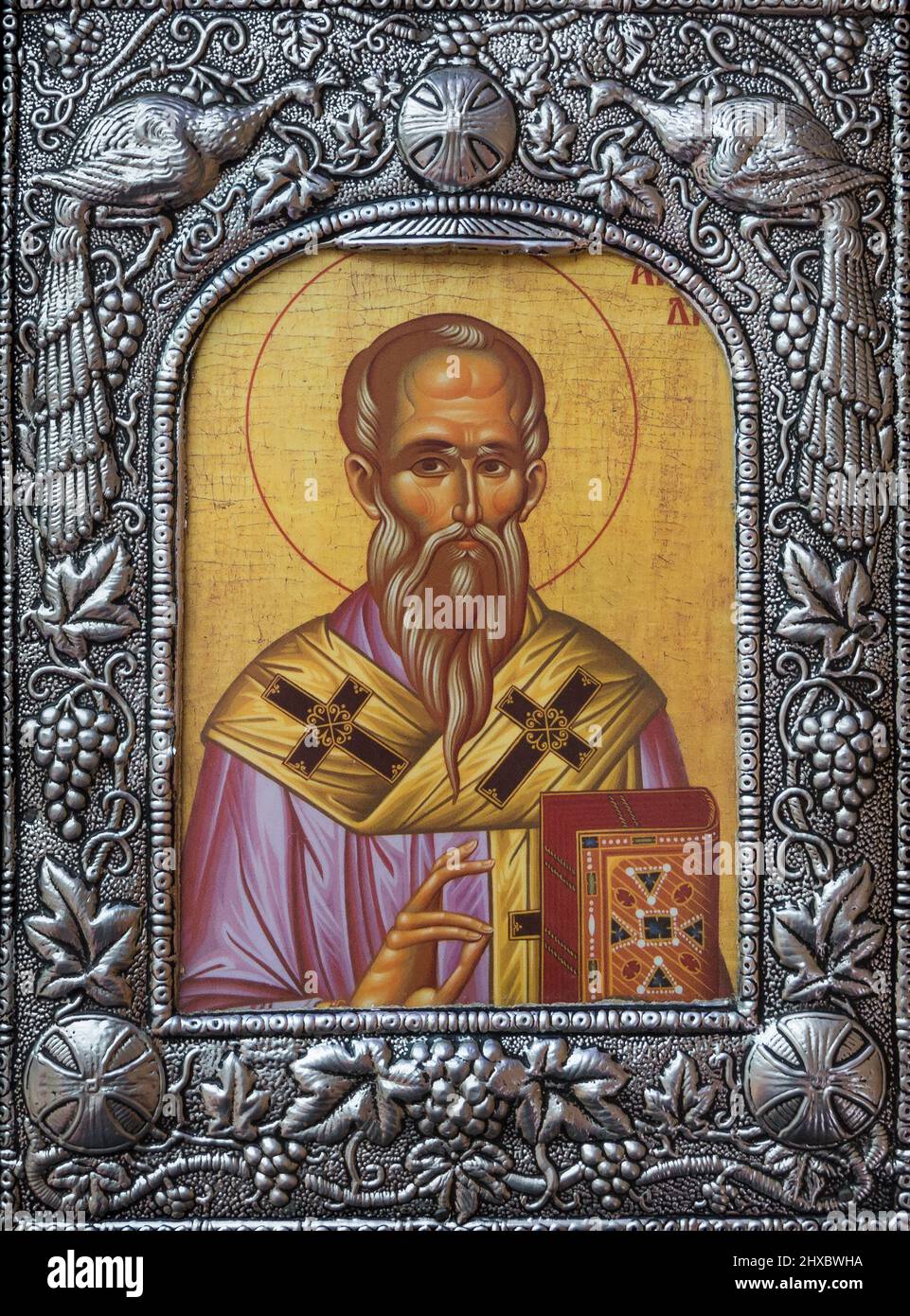 Orthodox icon of Saint Alexander Stock Photo - Alamy