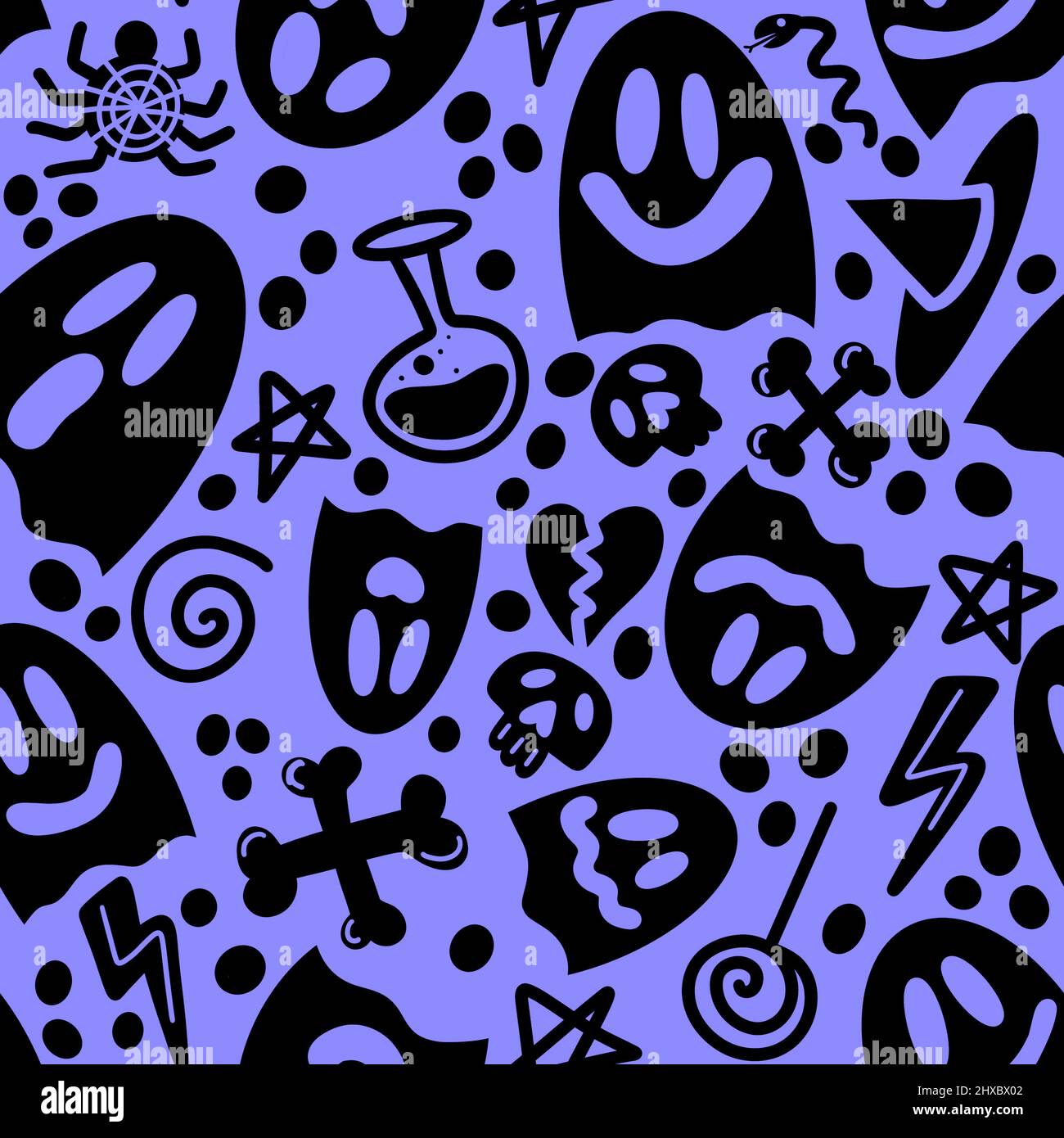 Halloween seamless ghost pattern for wallpaper and packaging and gifts ...