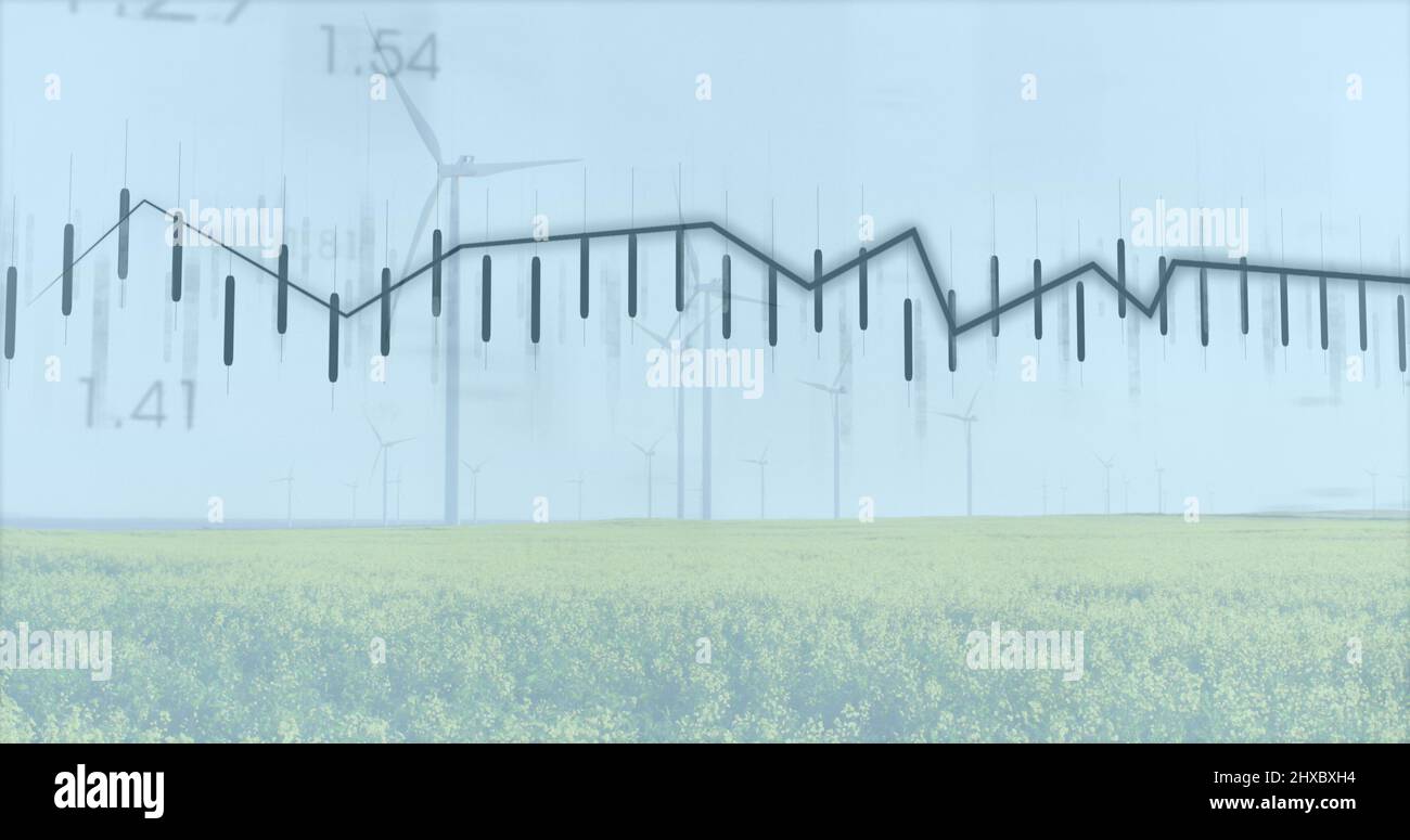Wind turbines financial data processing hi-res stock photography and ...