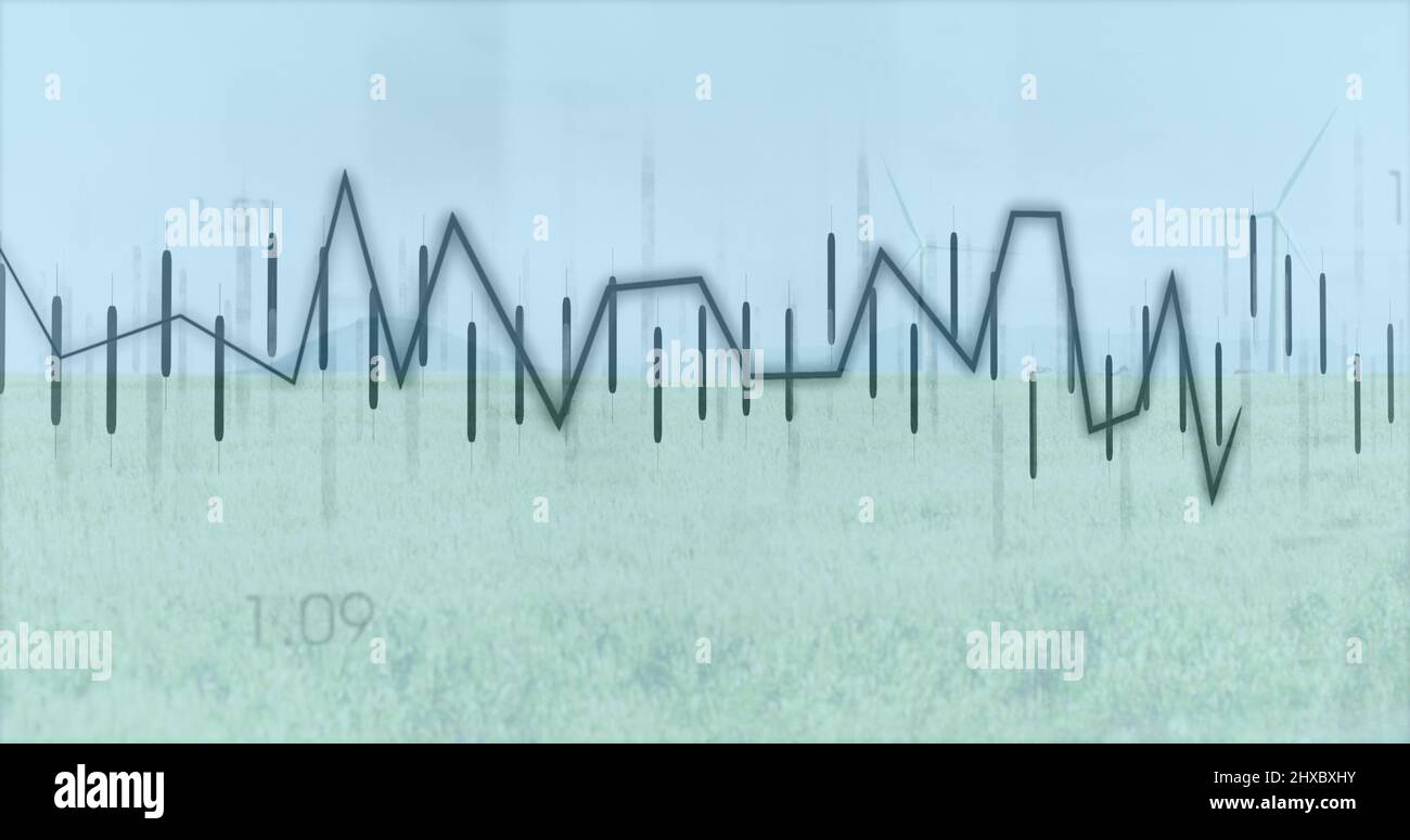 Wind turbines financial data processing hi-res stock photography and ...