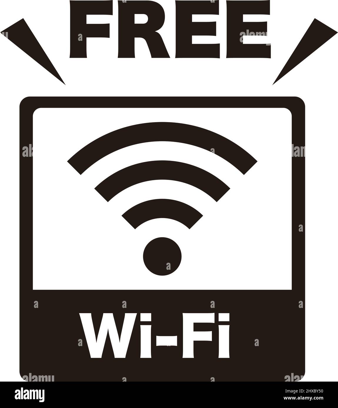FREE Wi-Fi icon. Access point. It is a simple logo. Editable Vector ...