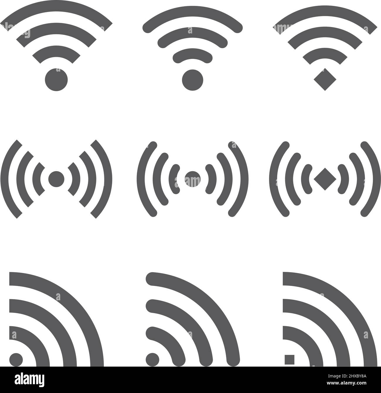 Wifi icons in various styles. Editable Vector Stock Vector Image & Art ...