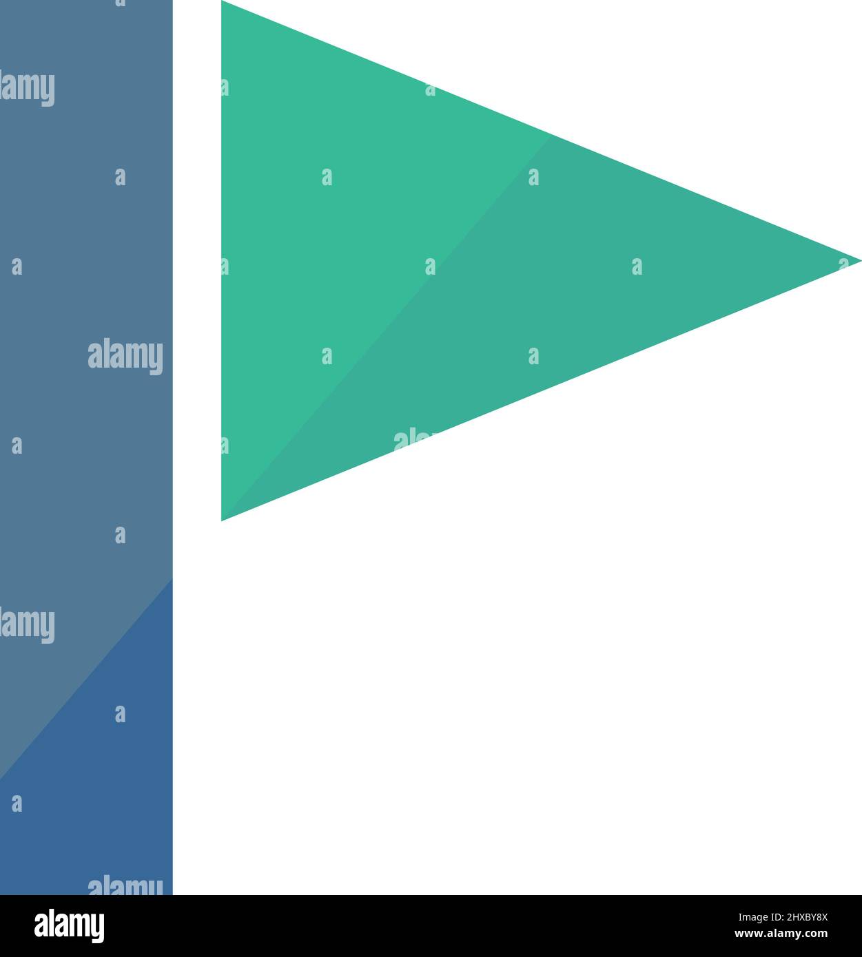 A simple green flag. Editable Vector Stock Vector Image & Art - Alamy