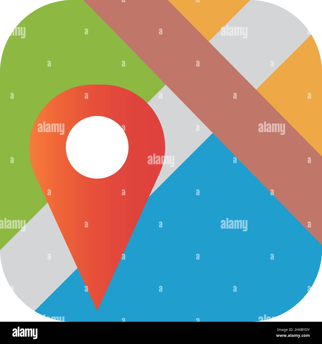 Square map pin icon. Editable Vector Stock Vector Image & Art - Alamy