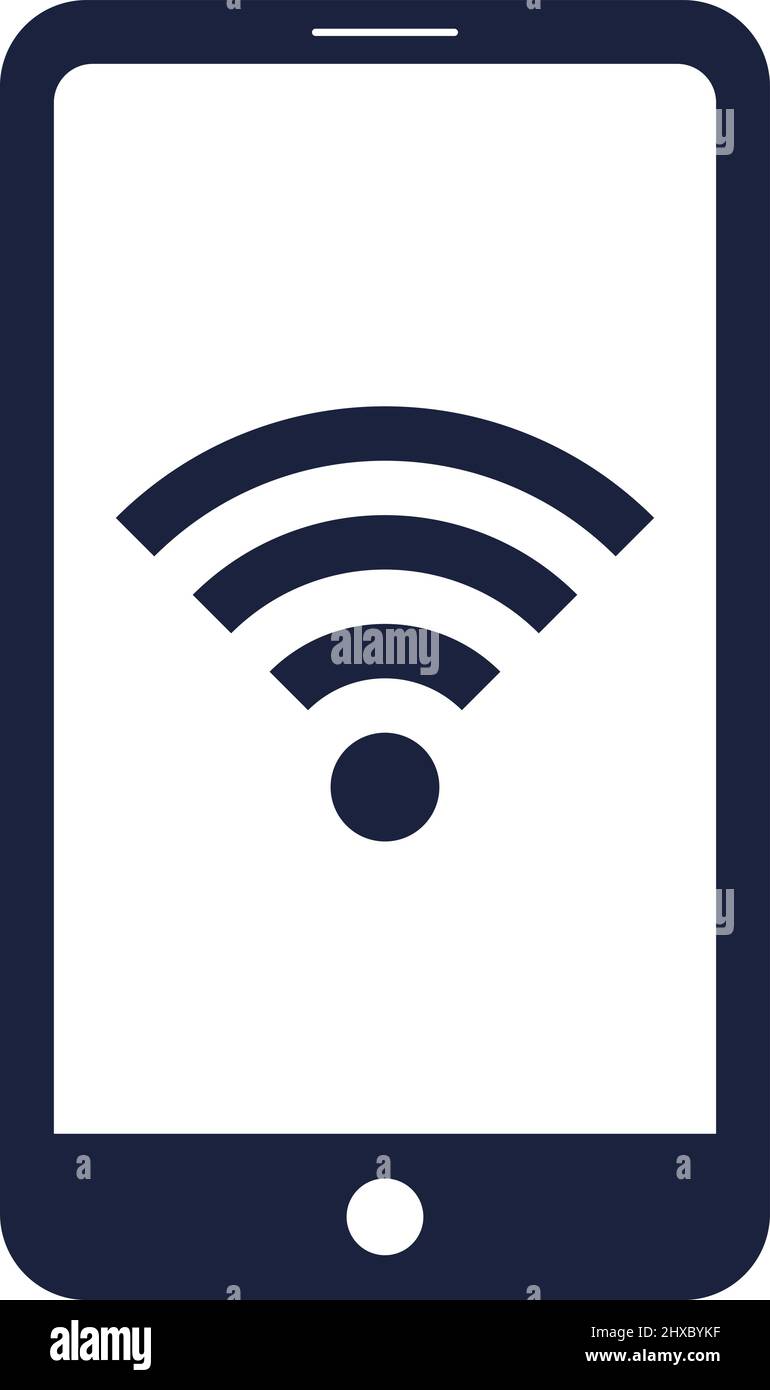 smartphone and wifi icon. Internet and network. Editable vector Stock ...