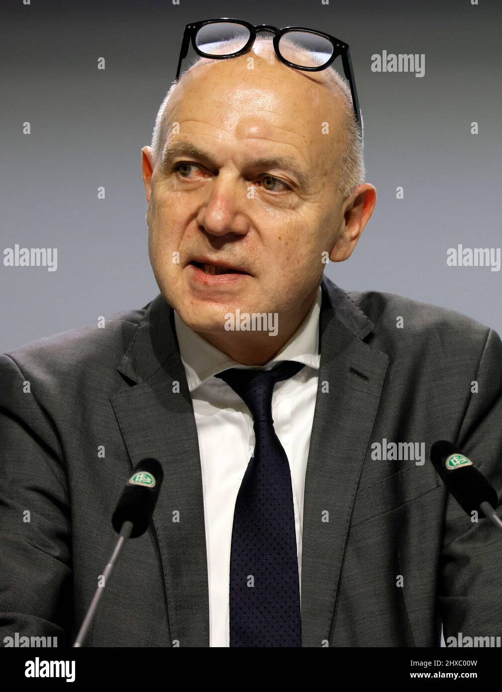 Bonn, Germany. 11th Mar, 2022. Bernd Neuendorf, candidate for DFB ...