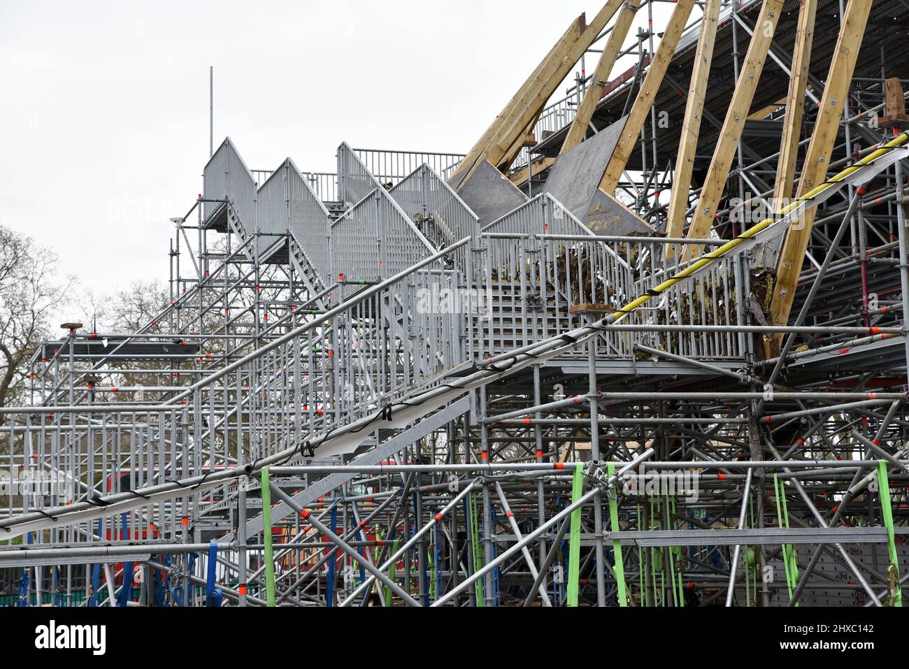 Marble Arch, London, UK. 11th Mar 2022. The Marble Arch Mound is slowly ...