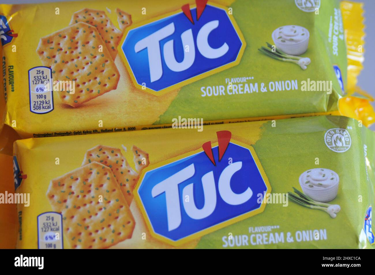 Copenhagen/Denmark.11.March 2022/.TUC sour cream & Onion cookies in ...