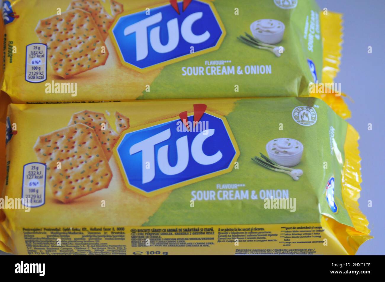 Copenhagen/Denmark.11.March 2022/.TUC sour cream & Onion cookies in ...