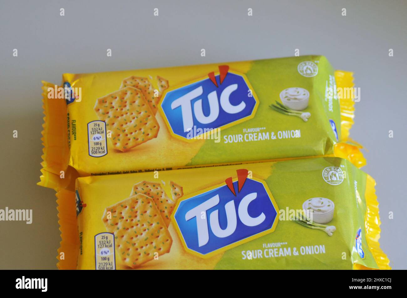 Copenhagen/Denmark.11.March 2022/.TUC sour cream & Onion cookies in ...