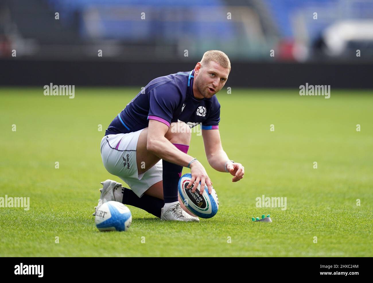 Scotland's Finn Russell during a captain's run at Stadio Olimpico, Rome ...