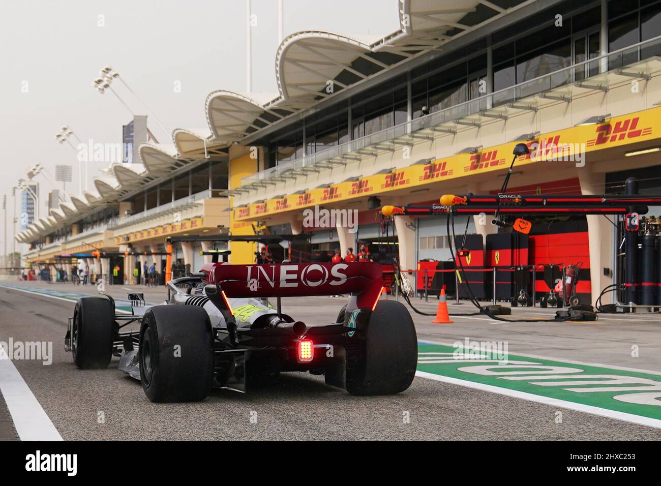 Bahrain International Circuit, Sakhir, Bahrain on 11 March 2022 Lewis ...