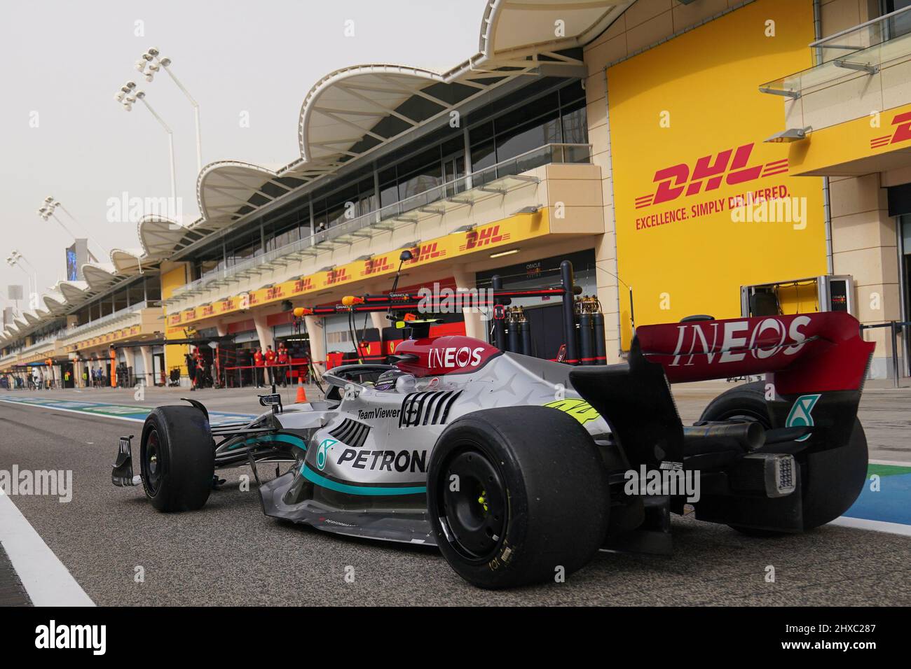 Bahrain International Circuit, Sakhir, Bahrain on 11 March 2022 Lewis ...