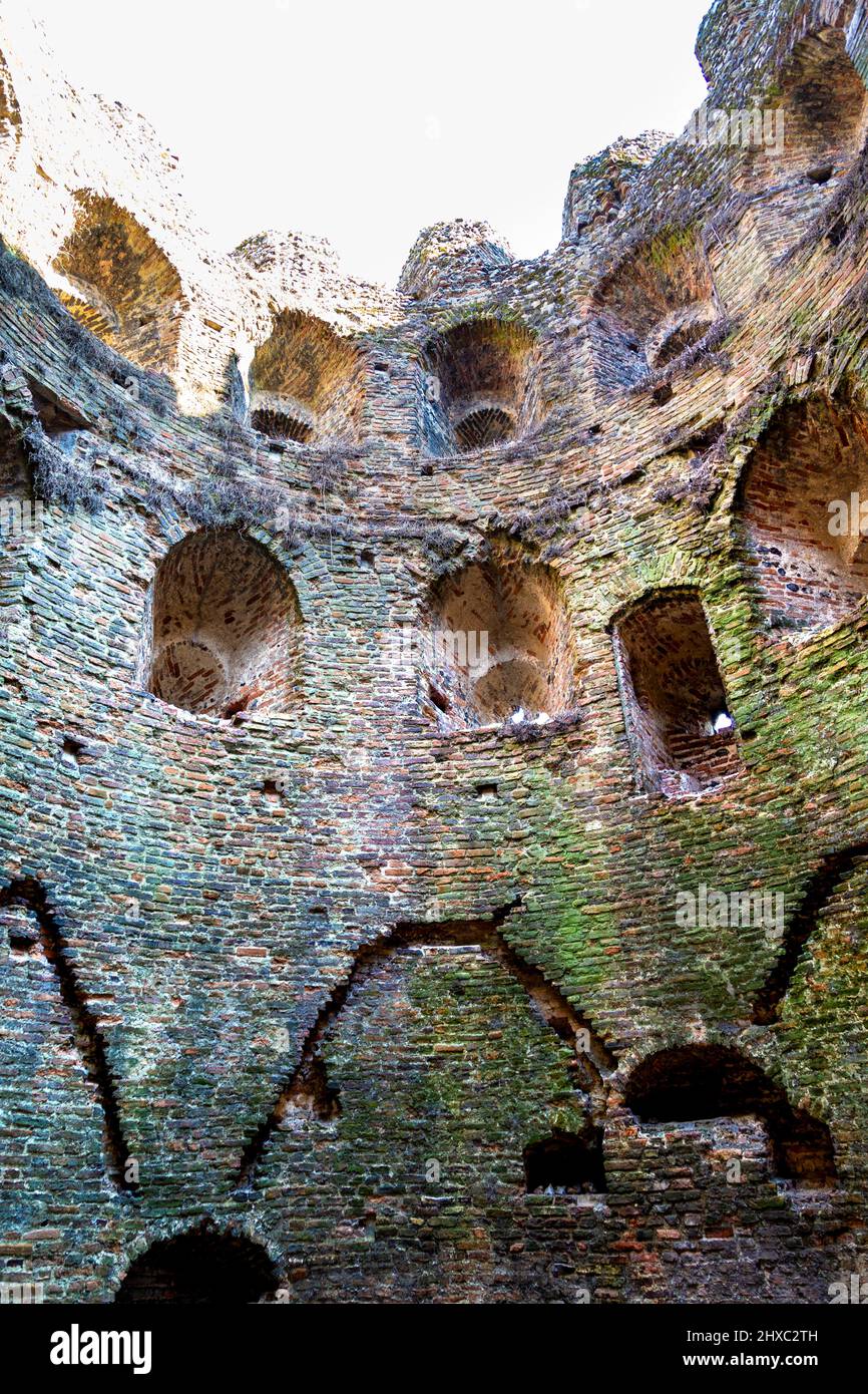 Interior of the ruined 14th century artillery blockhouse Cow Tower by ...
