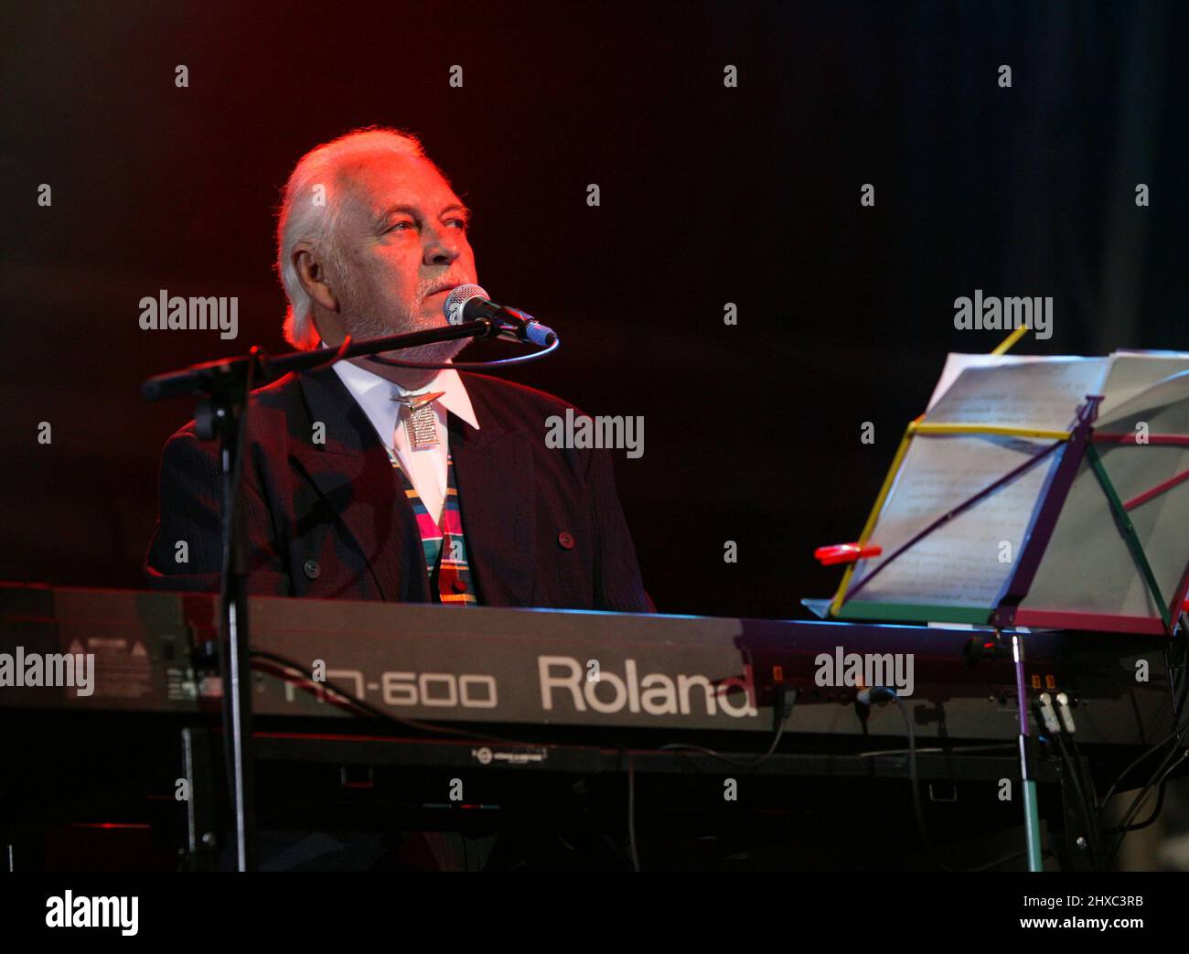 Procol Harum singer and song-writer Gary Brooker performing at ...