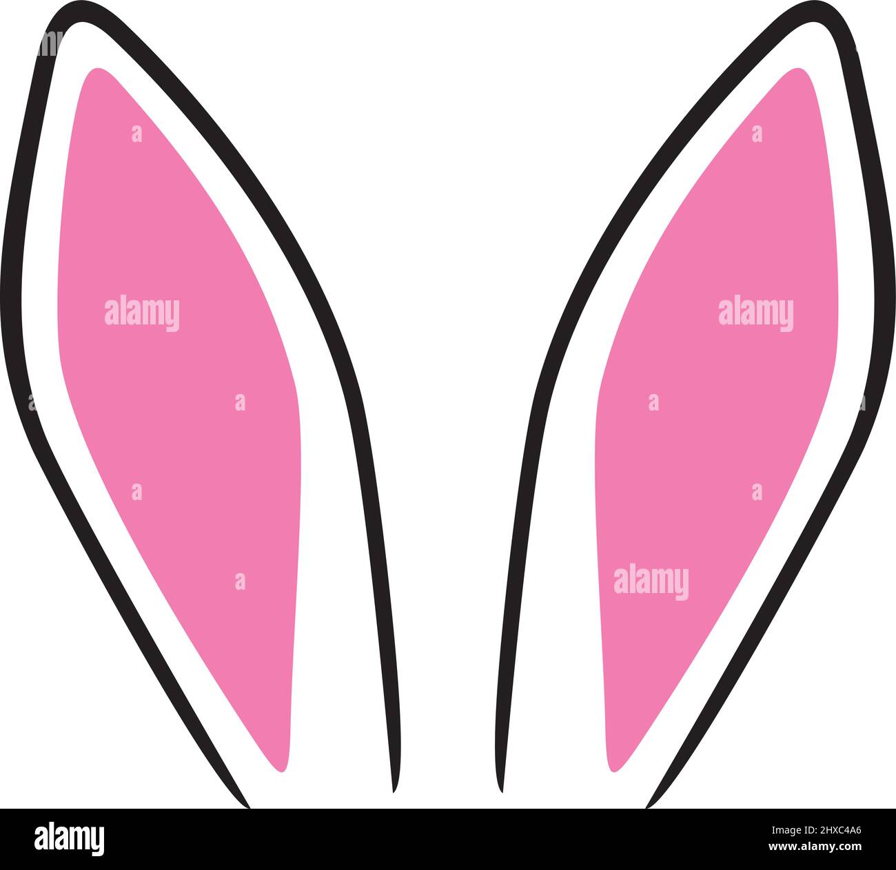 Bunny (rabbit) ears color vector illustration Stock Vector Image & Art ...