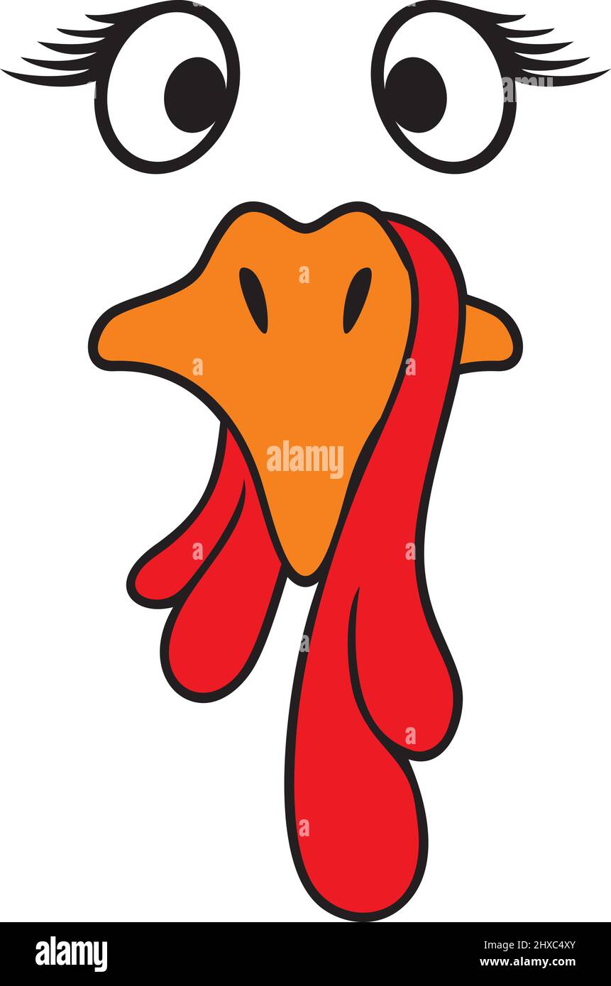 Turkey face color vector illustration Stock Vector Image & Art - Alamy