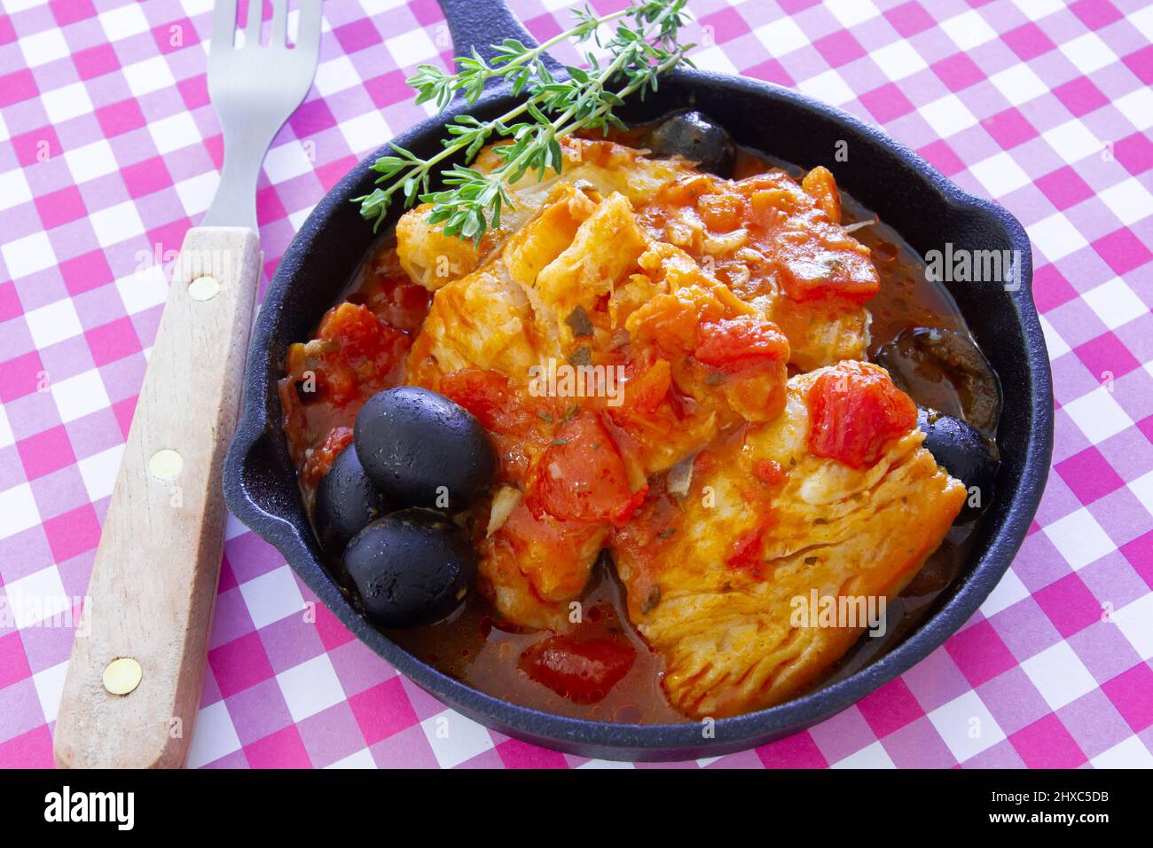 White fish fillet Provencal style Stock Photo - Alamy