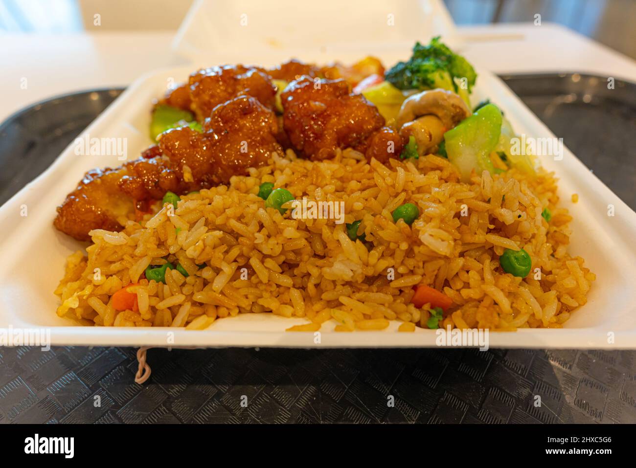Chinese ginger chicken meal ready to eat at a food court Stock Photo ...