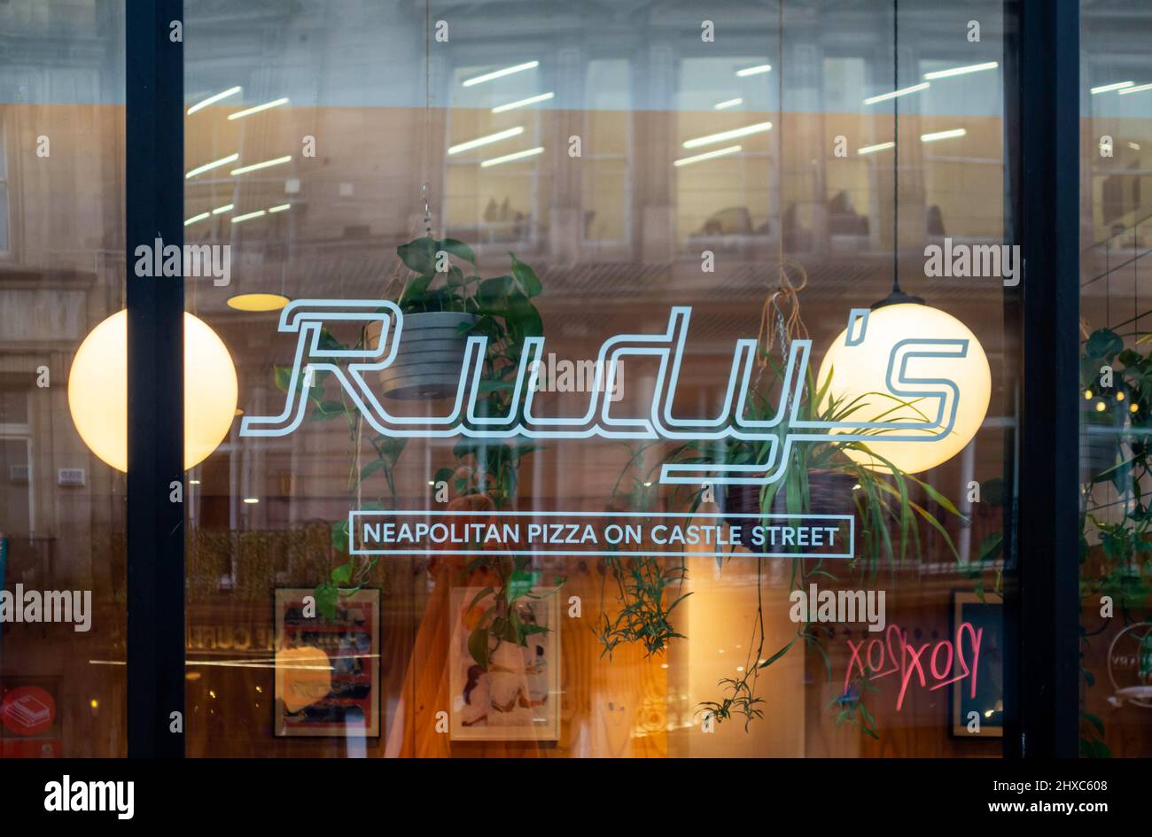 Rudy's Neapolitan pizzeria on Castle Street in Liverpool Stock Photo ...