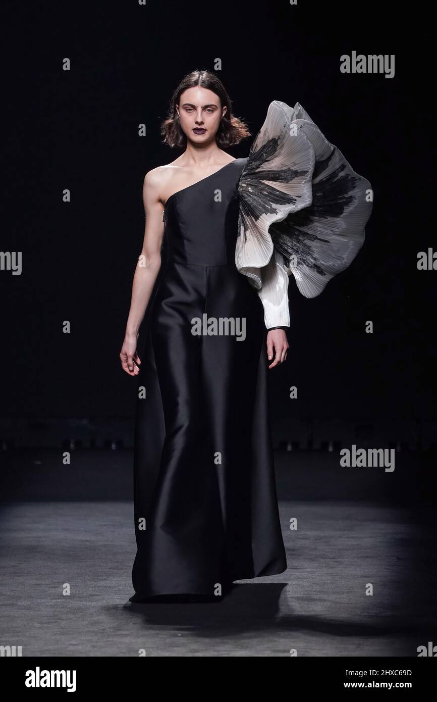 Madrid, Spain. 11th Mar, 2022. A model walks the runway at the Isabel ...