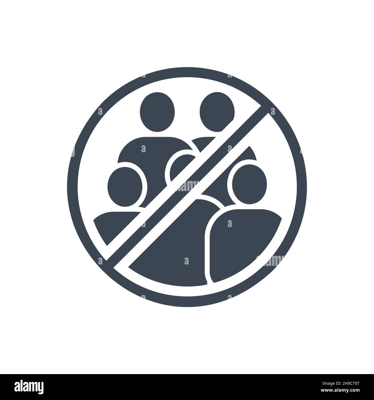 Avoid crowded places related vector glyph icon Stock Vector Image & Art ...