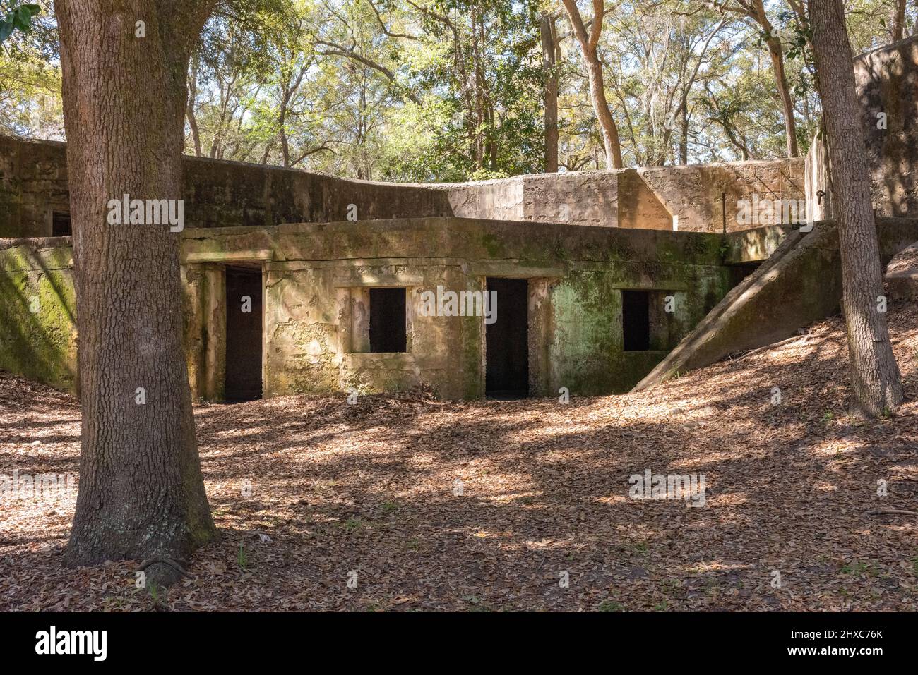 Fort Fremont in St. Helena Island, South Carolina is one of the 2 ...