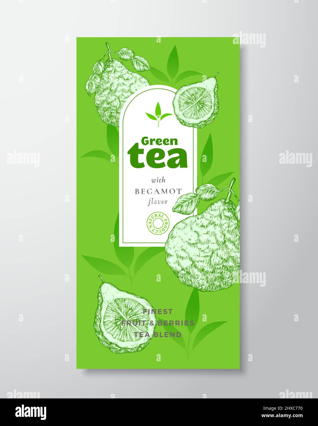 Fruit and Berries Tea Label Template. Abstract Vector Packaging Design ...