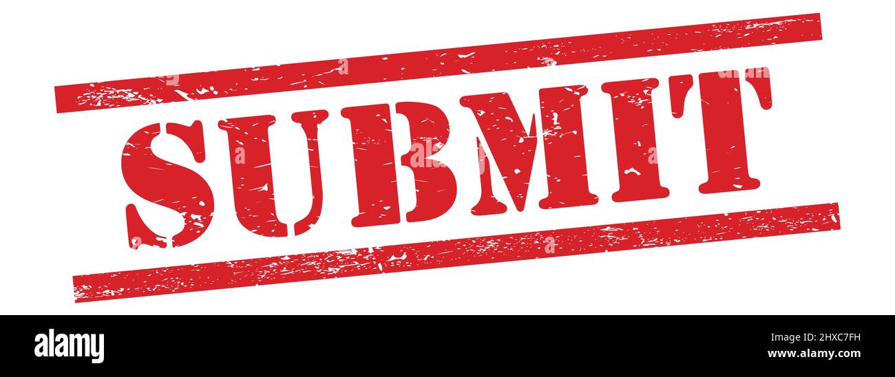 SUBMIT text on red grungy vintage rubber stamp Stock Photo - Alamy