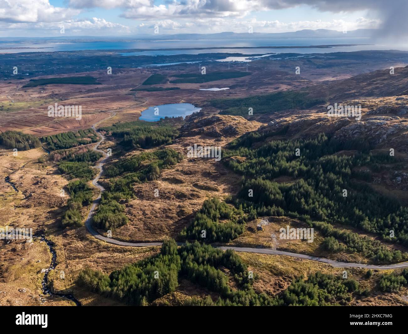Aerial view lough aroshin killybegs hi-res stock photography and images ...