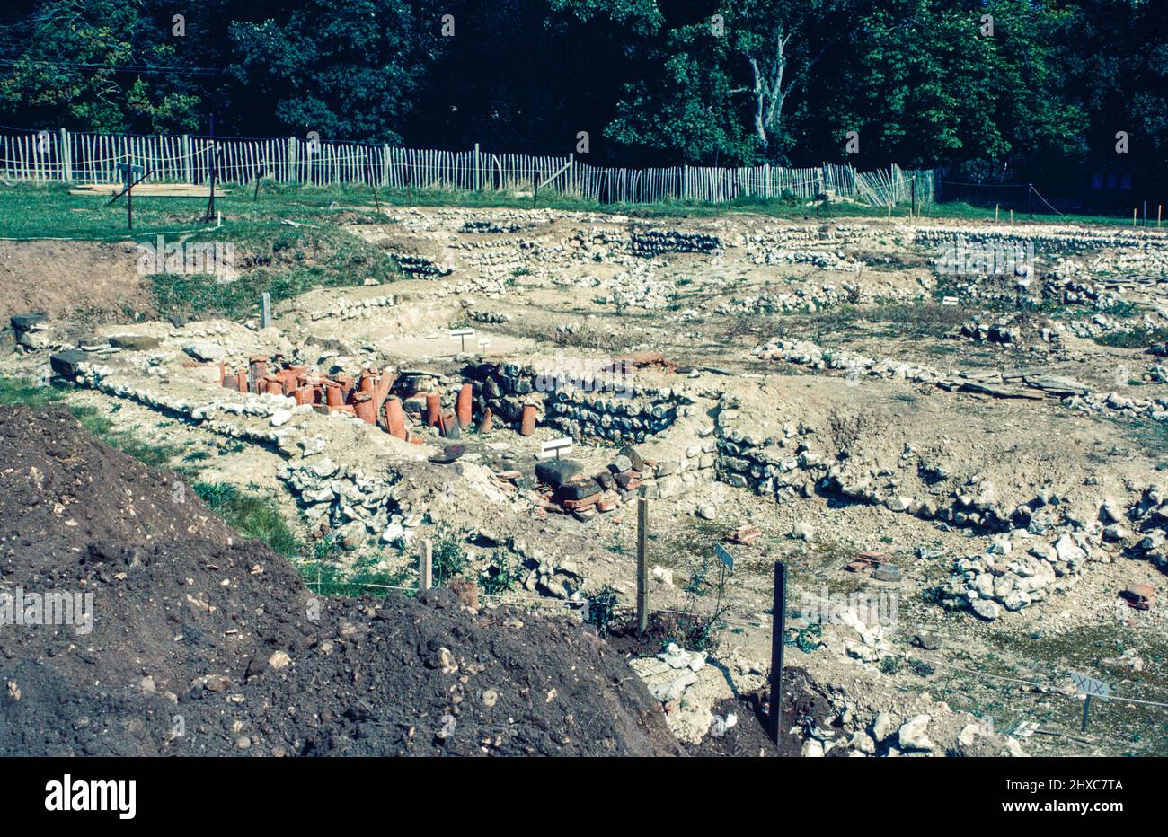 Rockbourne, Hampshire - Roman Villa ruins - archaeological excavation ...